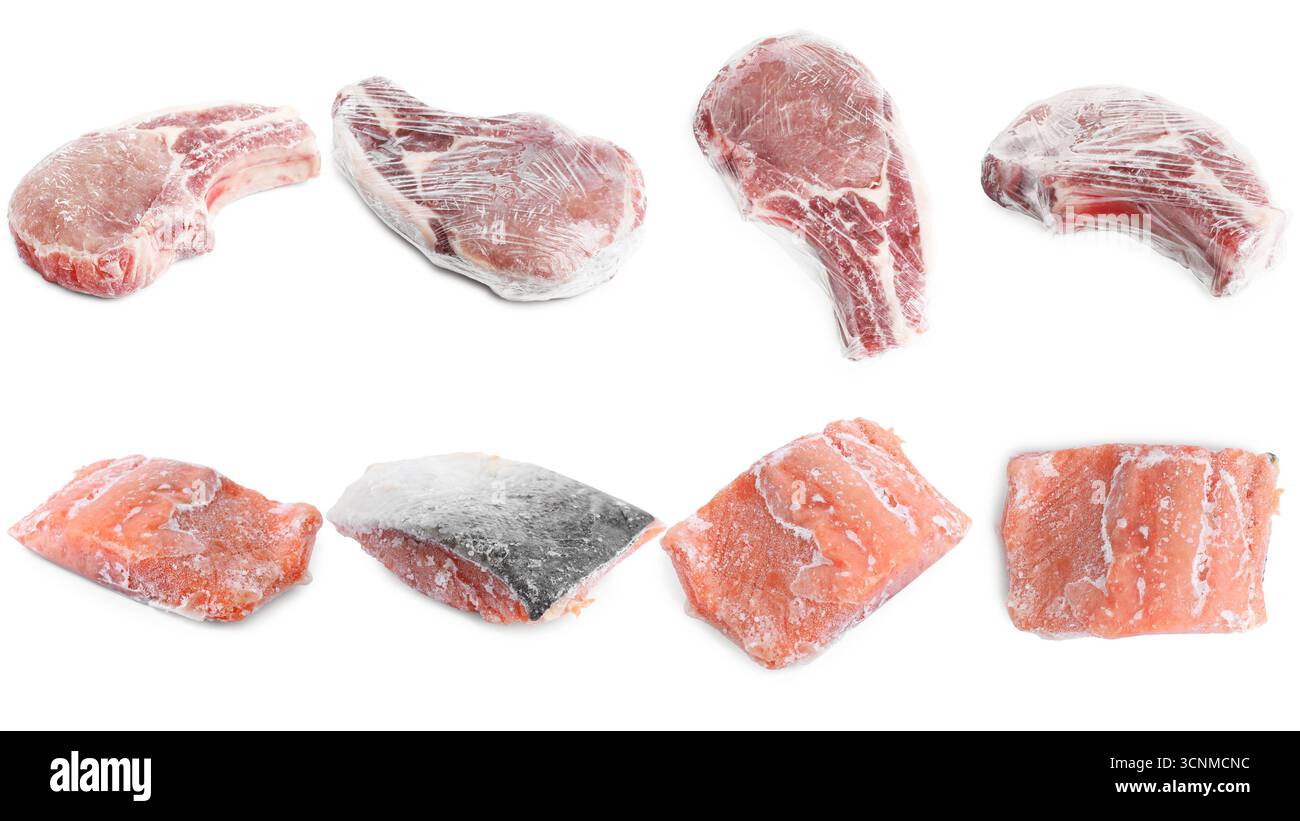 Different frozen meat fish hi-res stock photography and images - Alamy