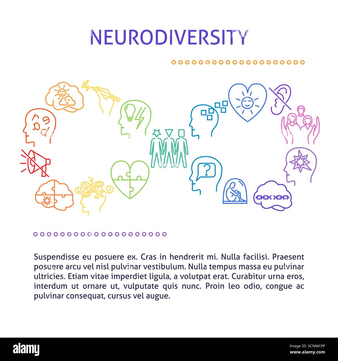 Neurodiversity infinity symbol autism hi-res stock photography and ...