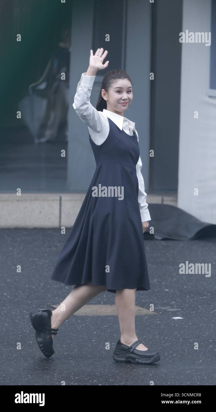 Chinese actress Li Xiaomeng appears in Hangzhou City, east China's Zhejiang Province, 18 ...