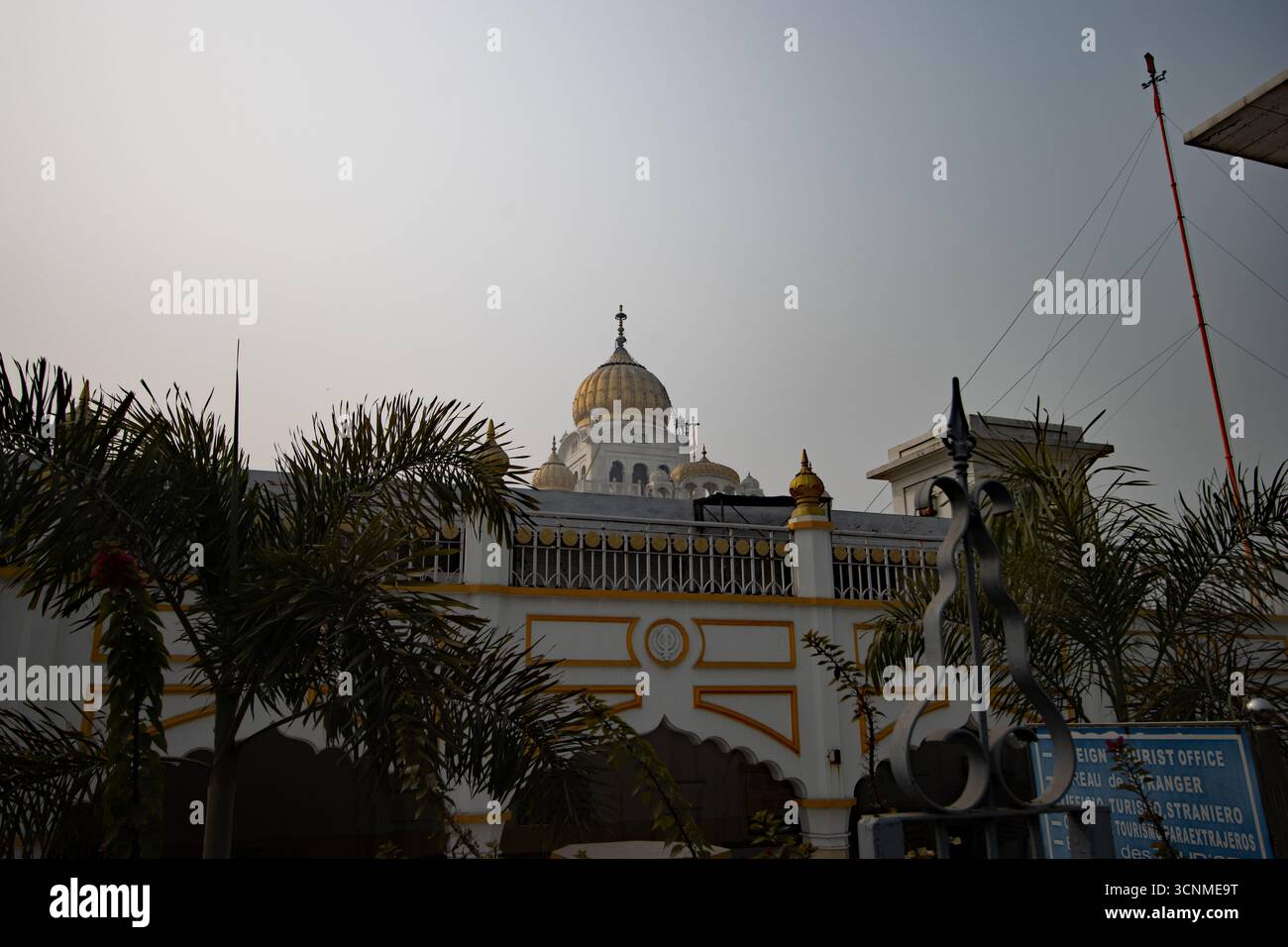 NEW DELHI, INDIA - JANUARY 26, 2024 golden dome of the Gurudwara Sri ...