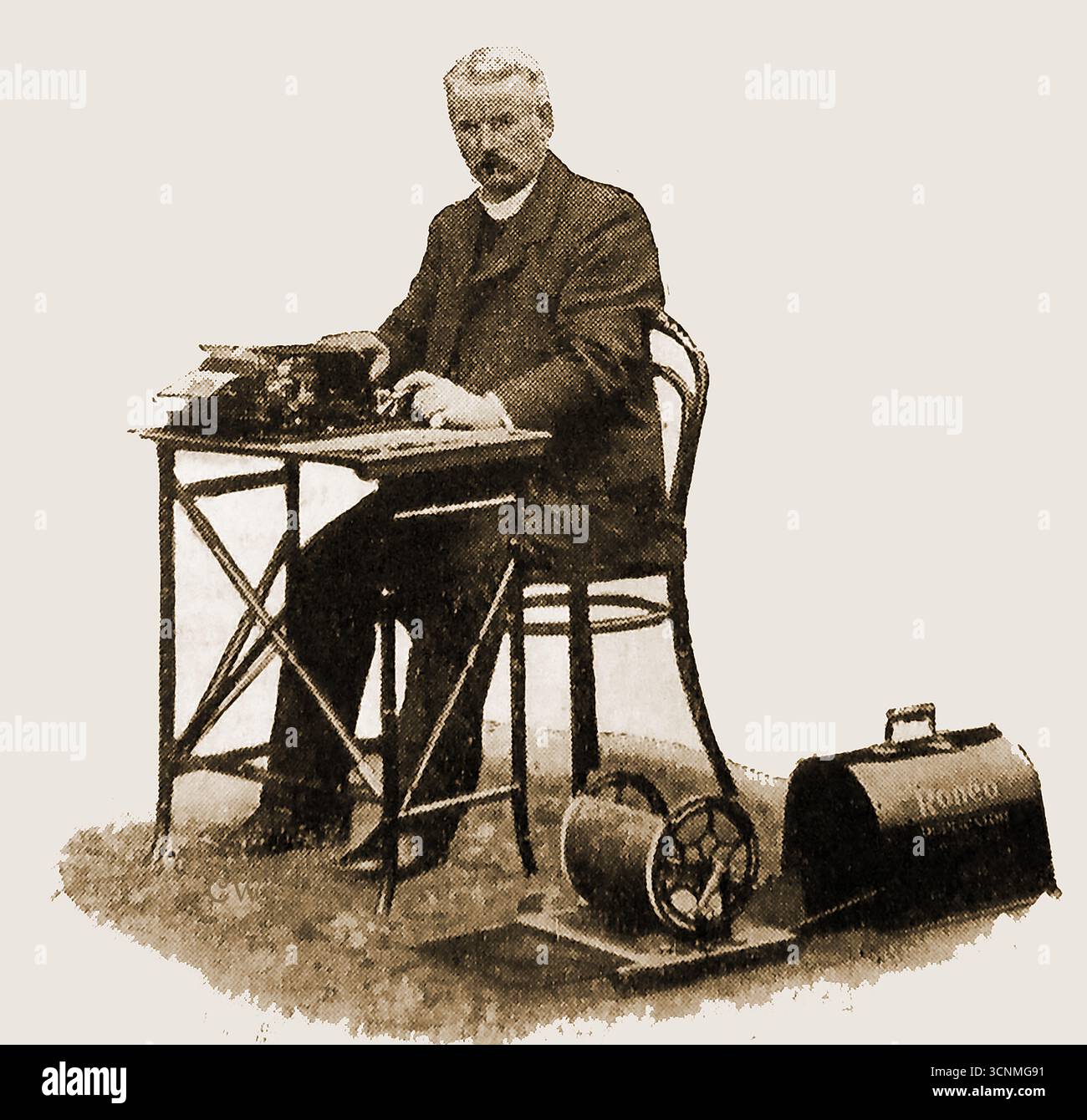 A circa 1908 portrait of G T Altimas Ward, Rector of Easington ...