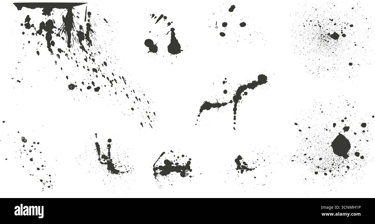 Black paint splodge on wall Stock Vector Images - Alamy