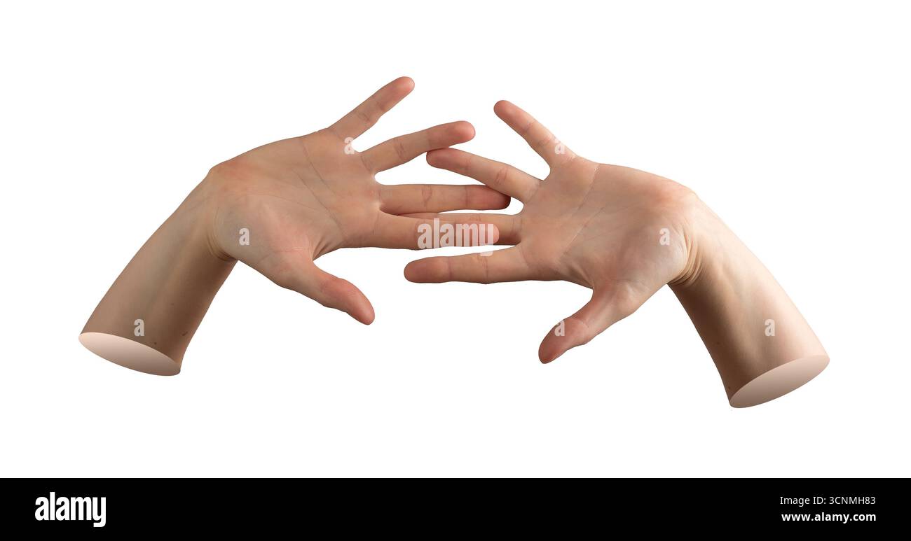 Female hands fingers linked Cut Out Stock Images & Pictures - Alamy