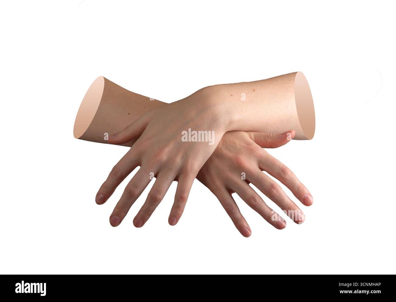 Woman crossed hands forming hi-res stock photography and images - Alamy