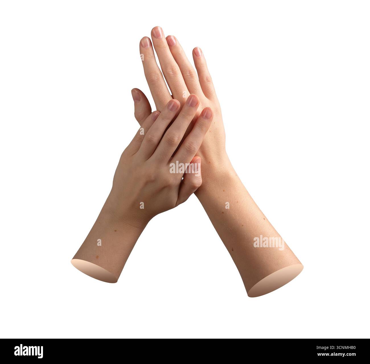 Massage skin palm two Cut Out Stock Images & Pictures - Alamy