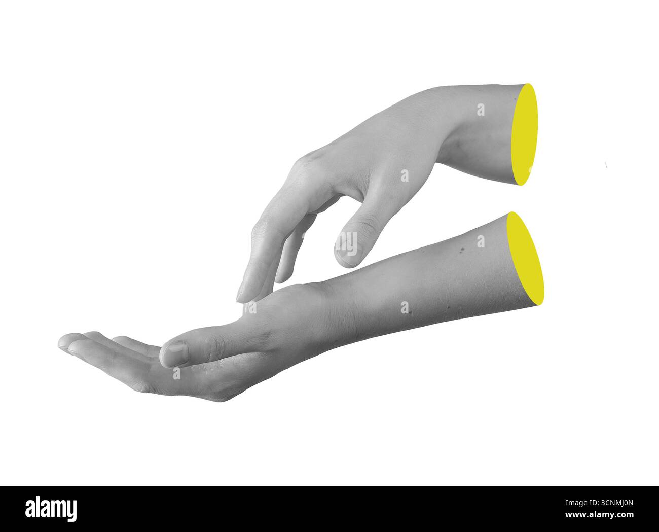 Female hand in gentle posture with soft touch and delicate skin ...