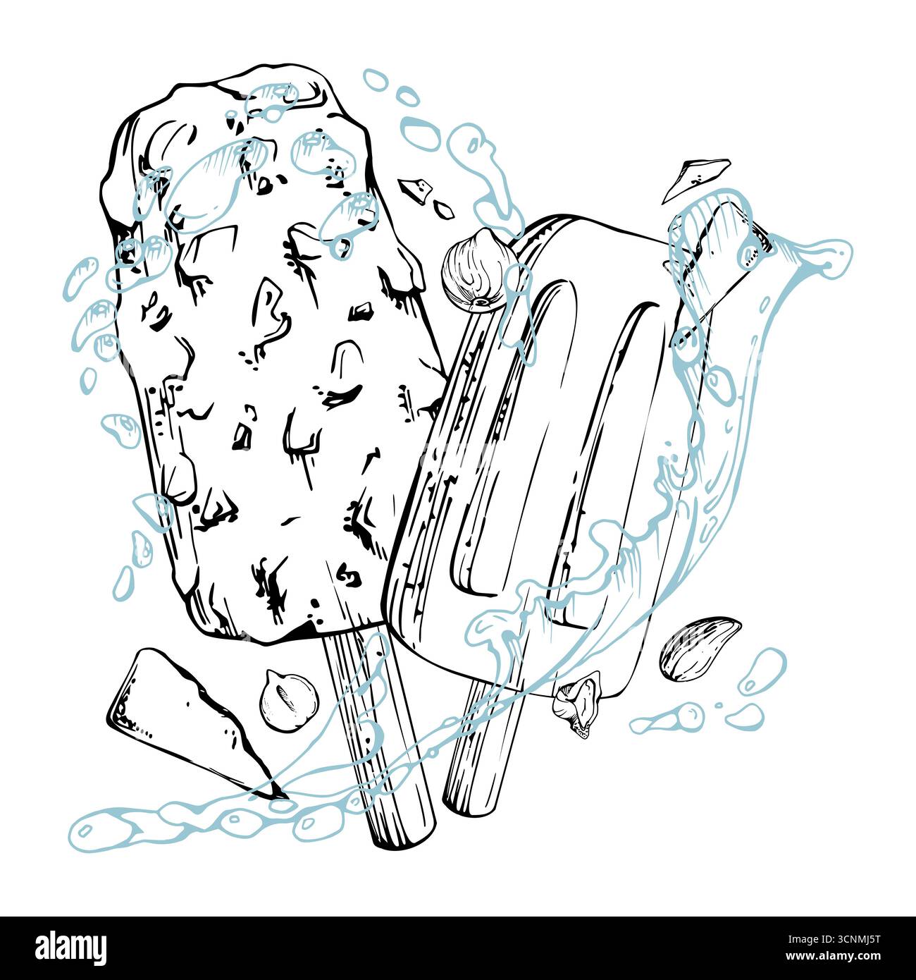 Droplets water frozen in Stock Vector Images - Alamy