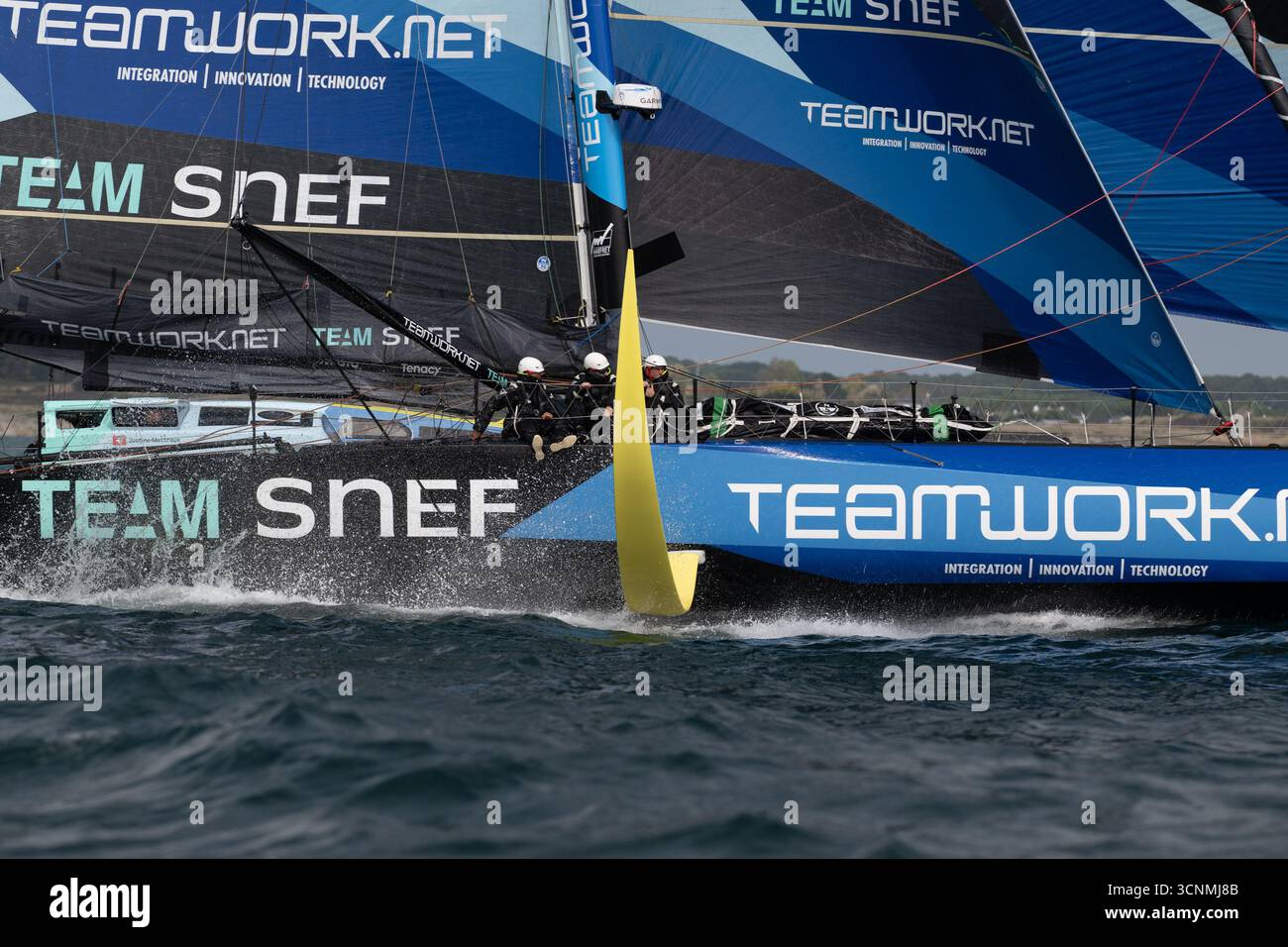 Justine Mettraux, Xavier Macaire, Imoca TeamWork - Team Snef during the ...