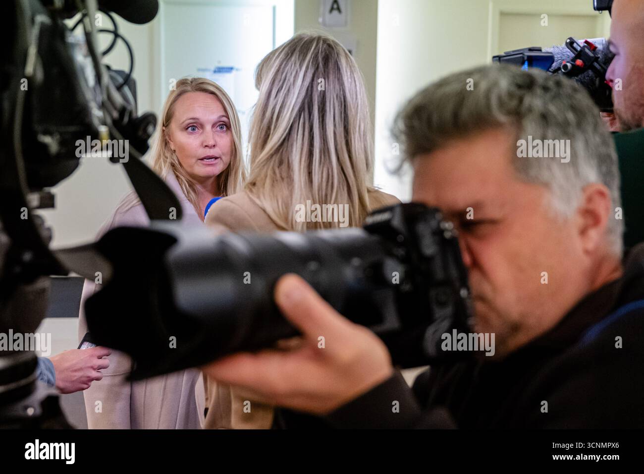 Lawyer Virginie Cottyn is pictured at the pleas in the trial against an international drug gang ...