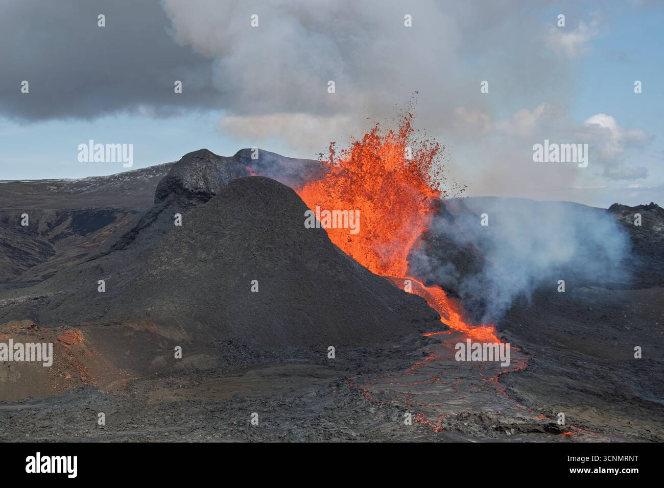 The Geldingadalir volcanic eruption began in late March 2021 on the ...