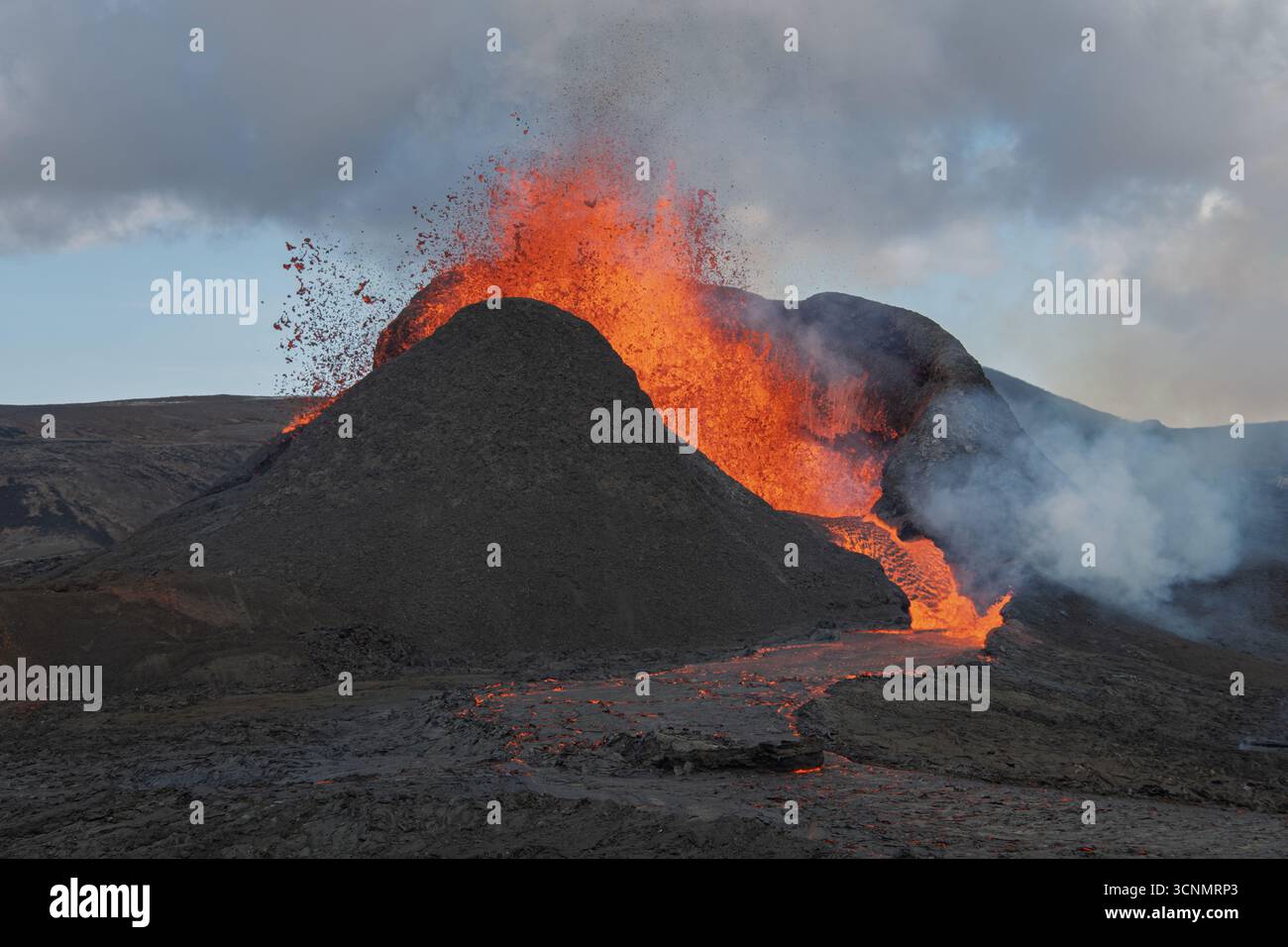 The Geldingadalir volcanic eruption began in late March 2021 on the ...