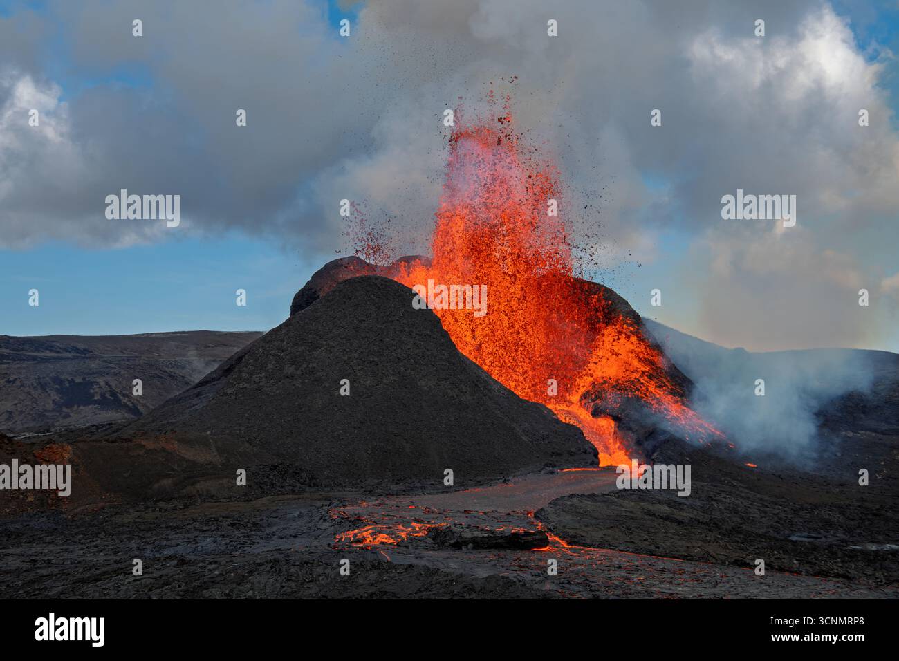 The Geldingadalir volcanic eruption began in late March 2021 on the ...