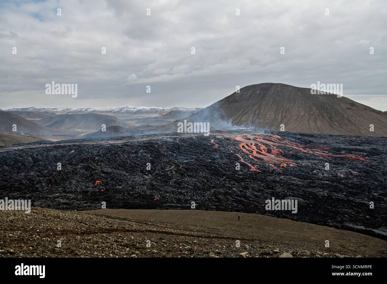 The Geldingadalir volcanic eruption began in late March 2021 on the ...