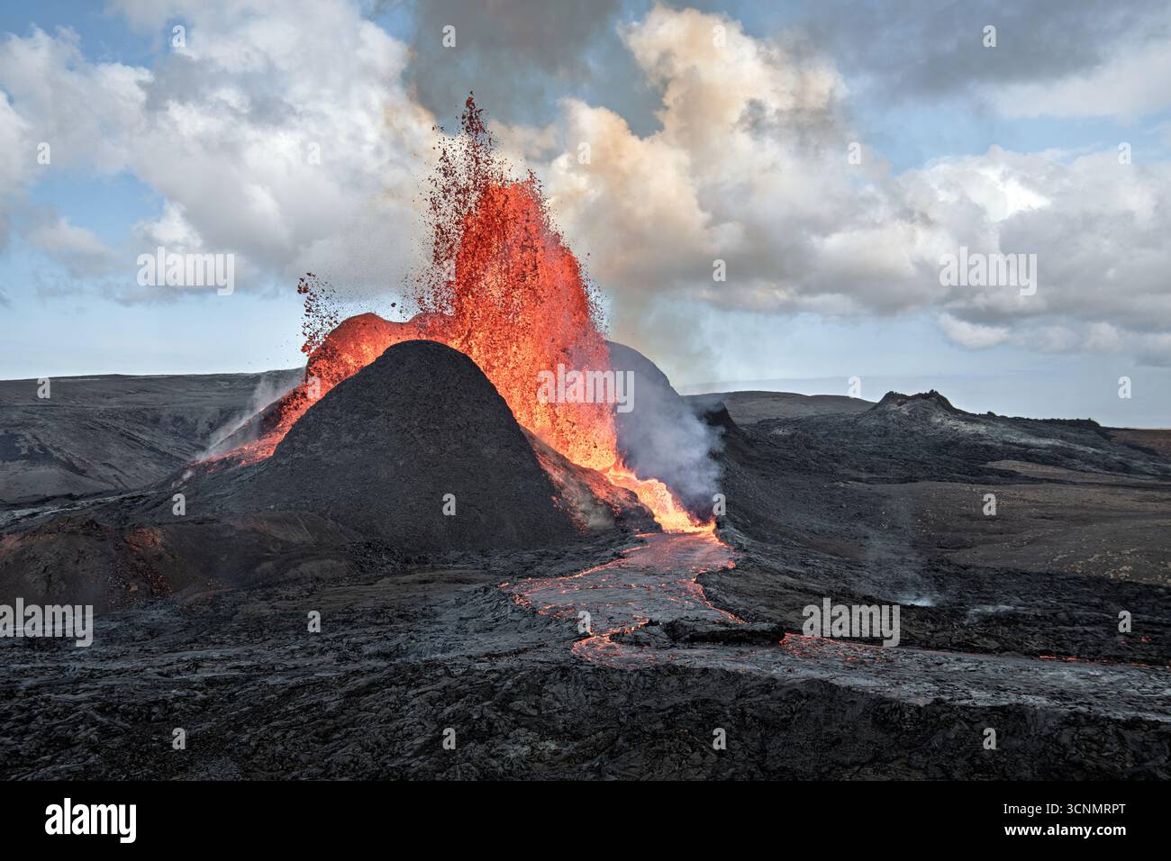 The Geldingadalir volcanic eruption began in late March 2021 on the ...