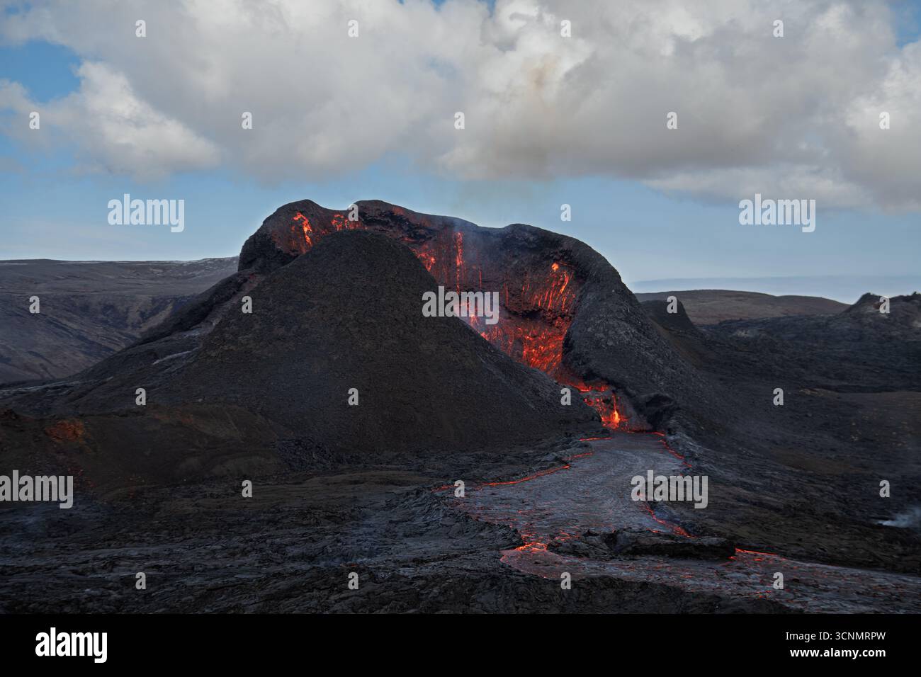 The Geldingadalir volcanic eruption began in late March 2021 on the ...