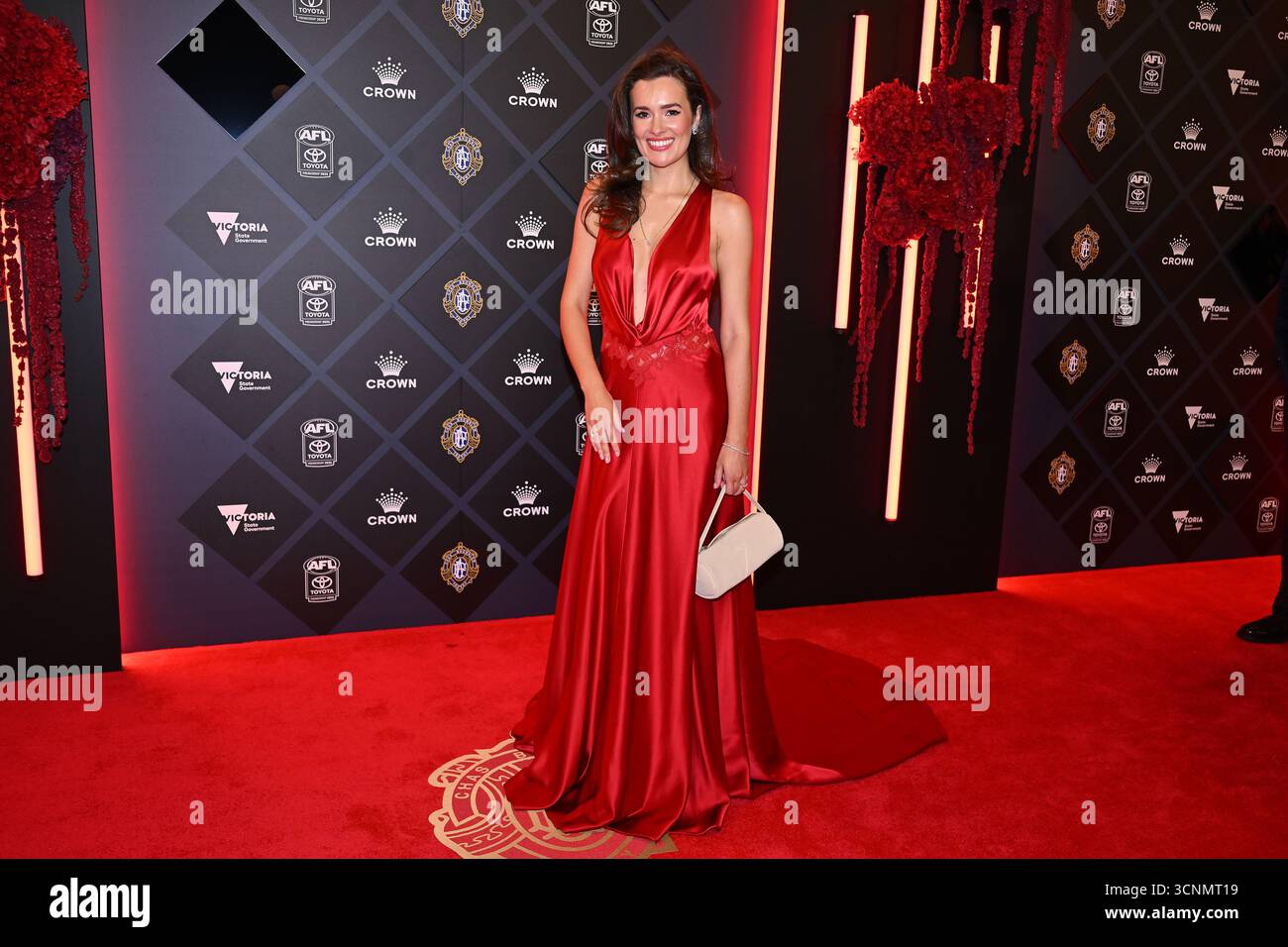 Lizzie Stock poses for a photo during the 2025 Brownlow Medal ceremony ...