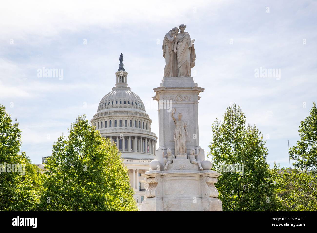 The Peace Monument in front of the US Capitol building in DC Stock ...
