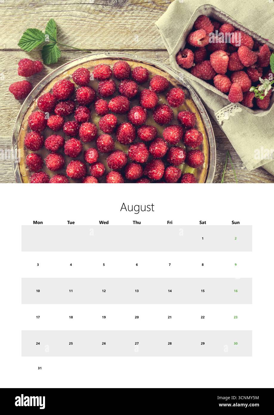 2026 Wall Calendar A3 Format Easy To Print Includes August And Calendar ...