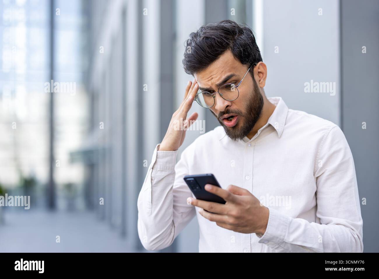 Shocked businessman reacting bad news hi-res stock photography and ...