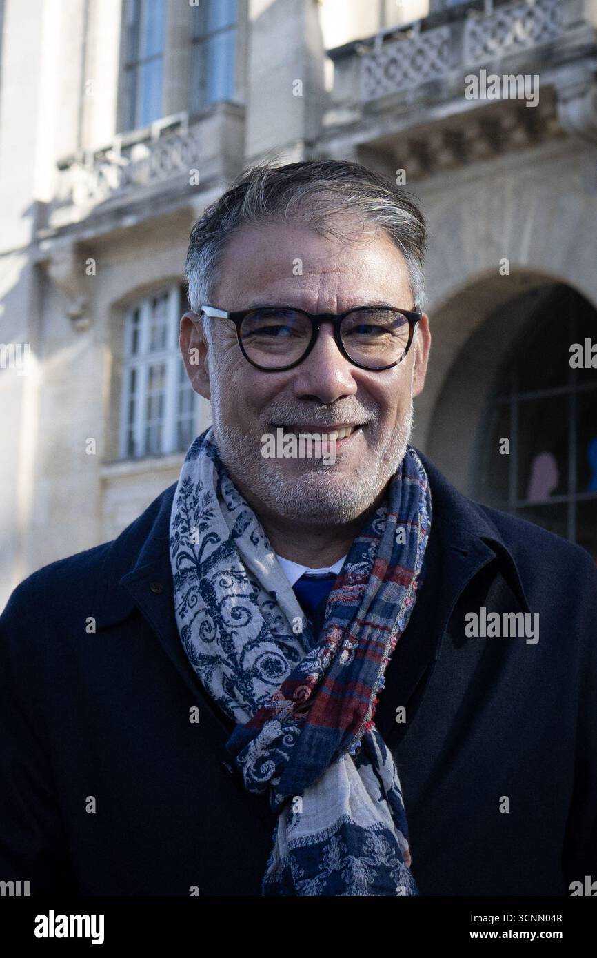 French socialist party first secretary Olivier Faure in front of the ...