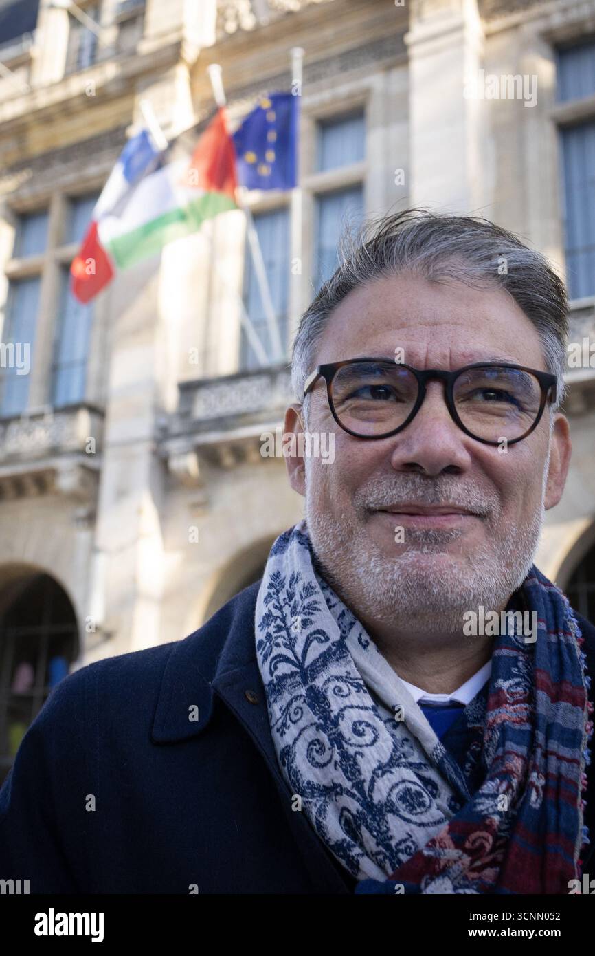 French socialist party first secretary Olivier Faure in front of the ...
