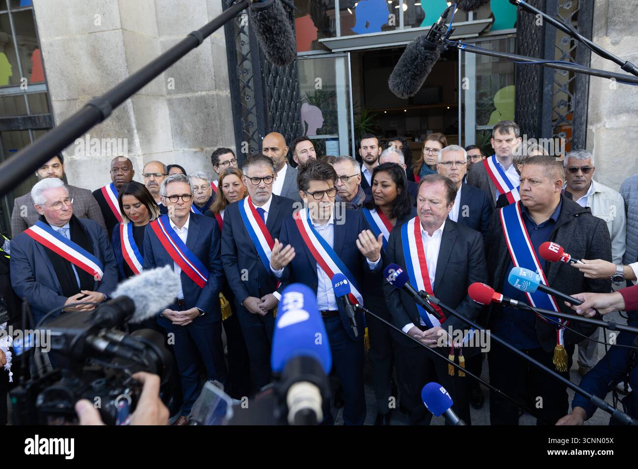 French socialist party first secretary Olivier Faure, Mayor of Saint ...