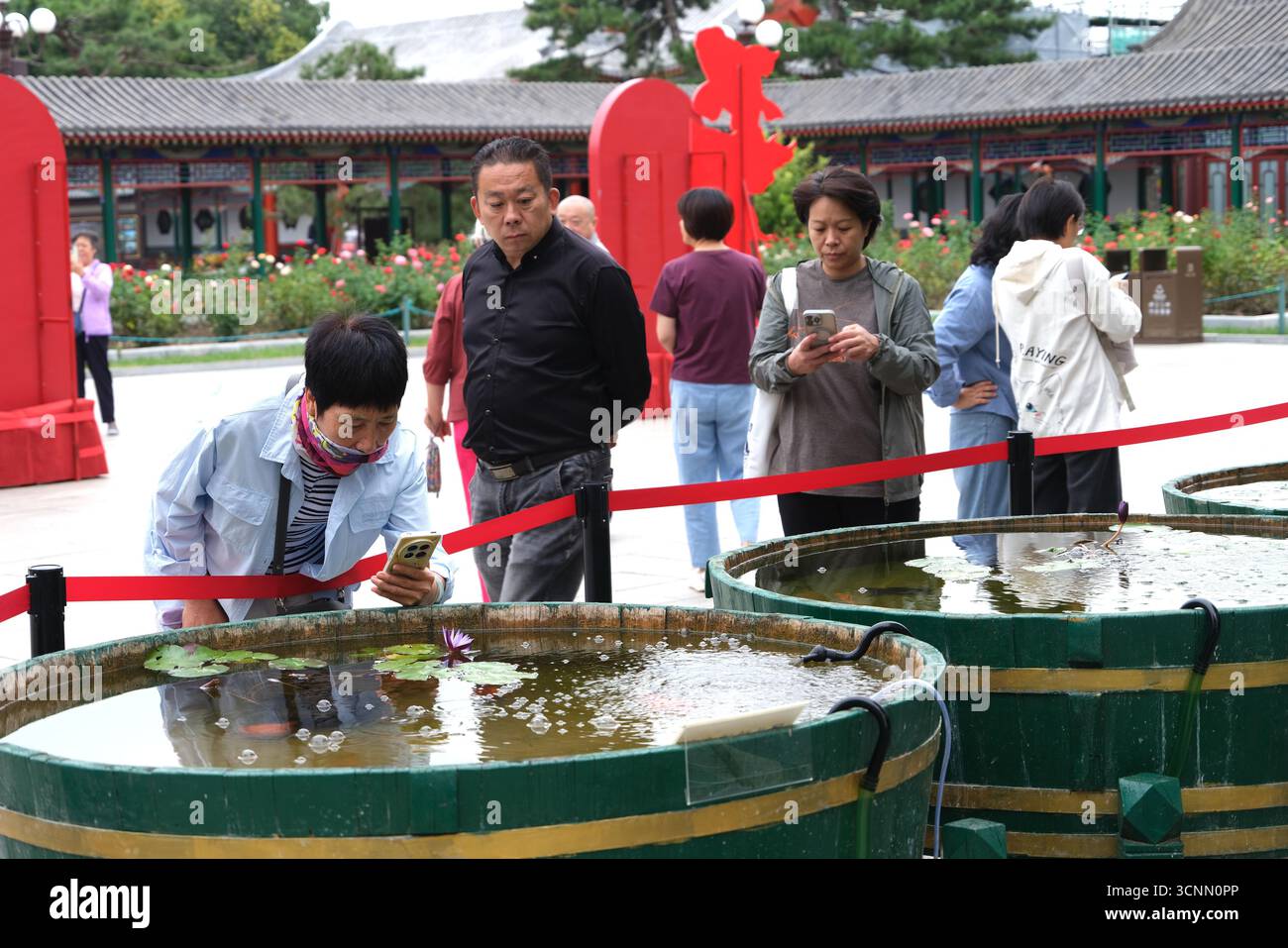 A goldfish culture exhibition is held in Zhongshan Park in Beijing ...