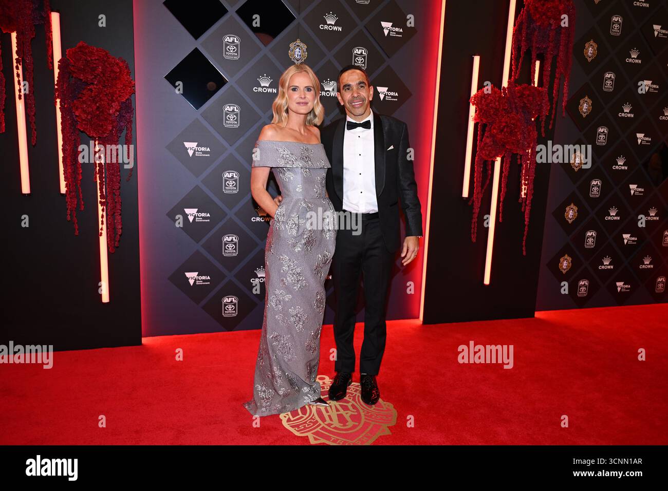 Anna Scullie and Eddie Betts during the 2025 Brownlow Medal ceremony at ...