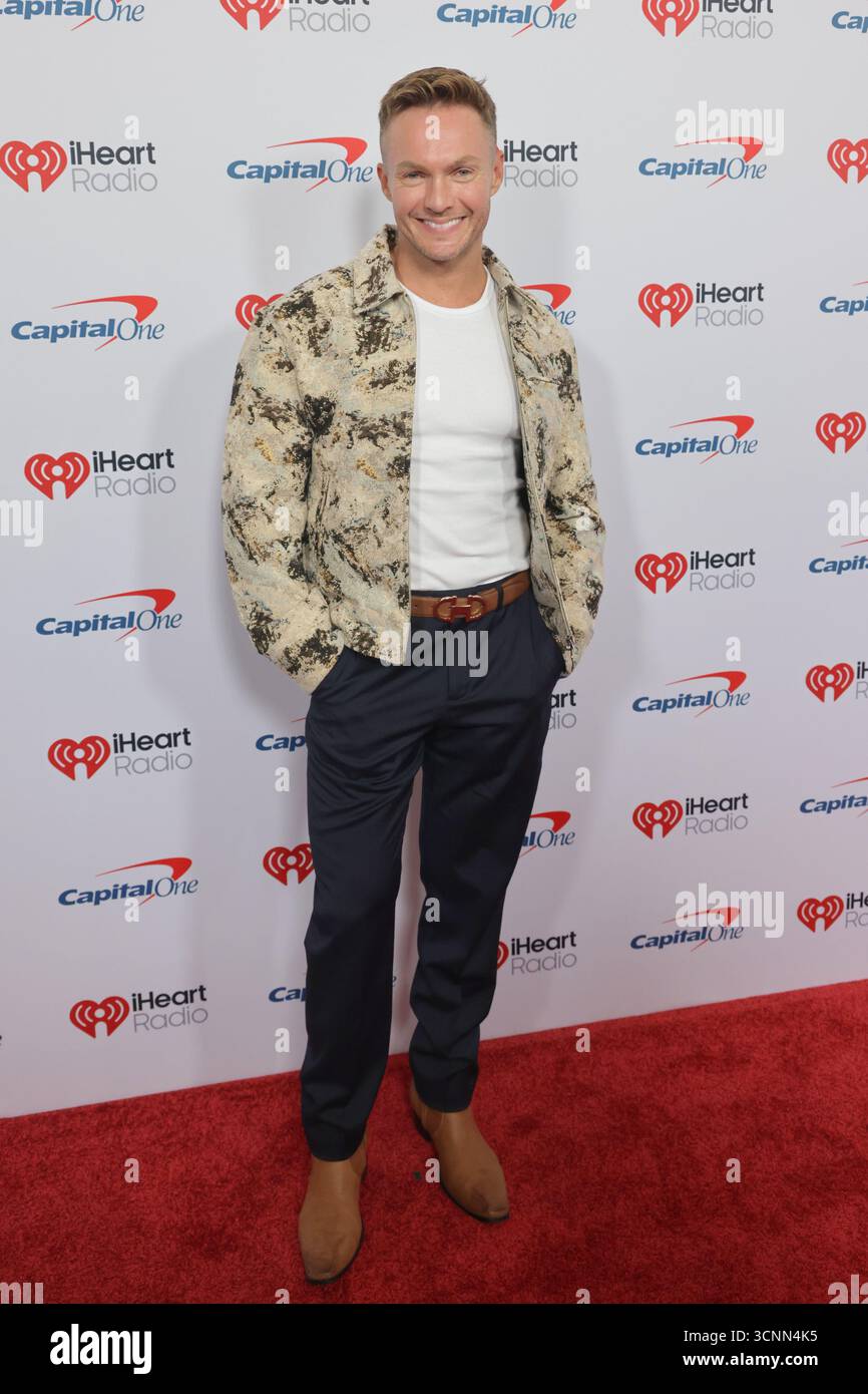 Dean McCarthy attends the 2025 iHeartRadio Music Festival at T-Mobile ...