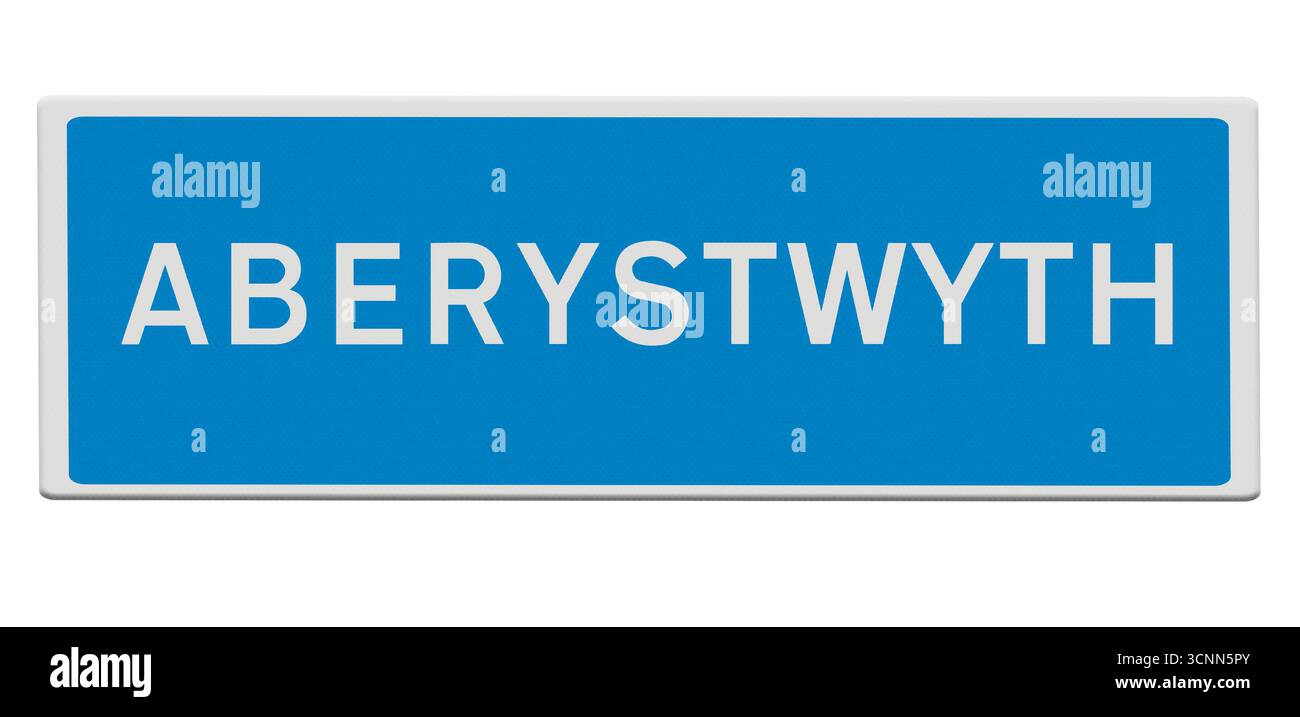 Road sign for Aberystwyth Stock Photo - Alamy