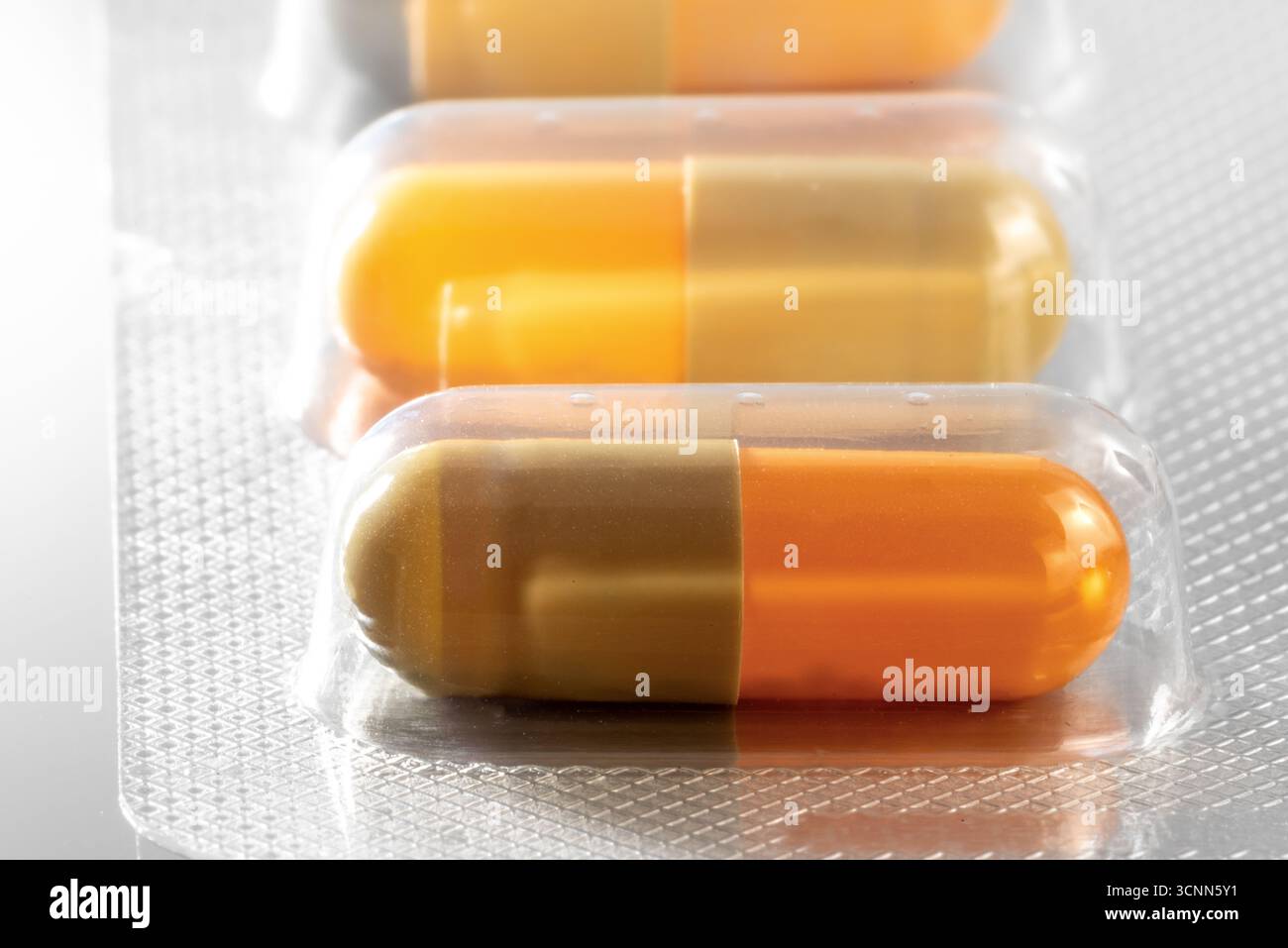 Close-up Sealed capsule in blister pack, medicine pill or tablet Stock ...