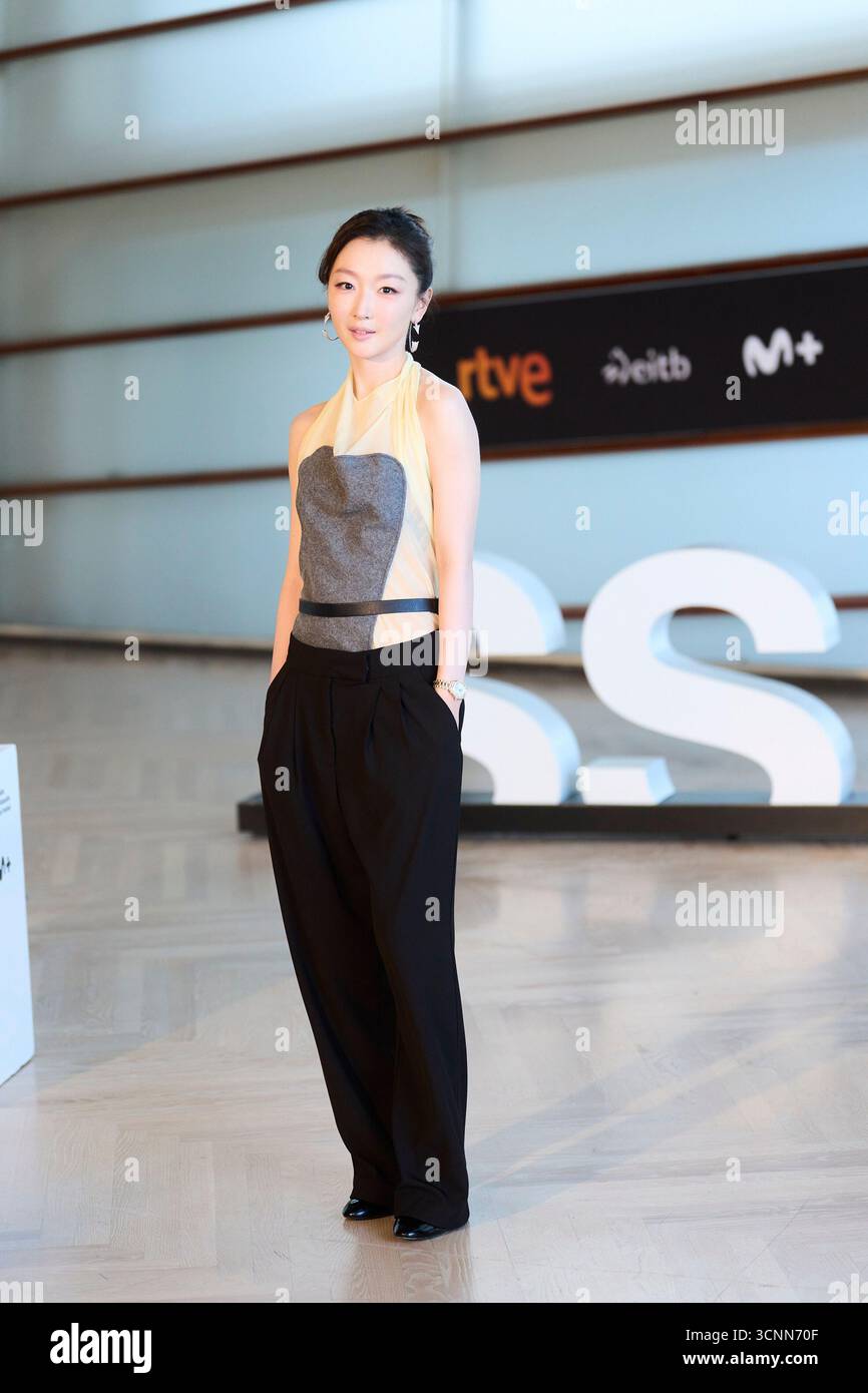 Zhou Dong-yu attended The Jury Photocall during 73rd San Sebastian ...