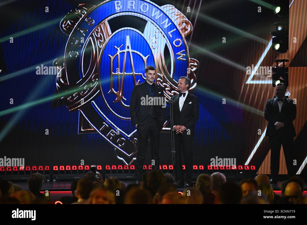 Sam Darcy of Western Bulldogs is awarded mark of the year during the ...