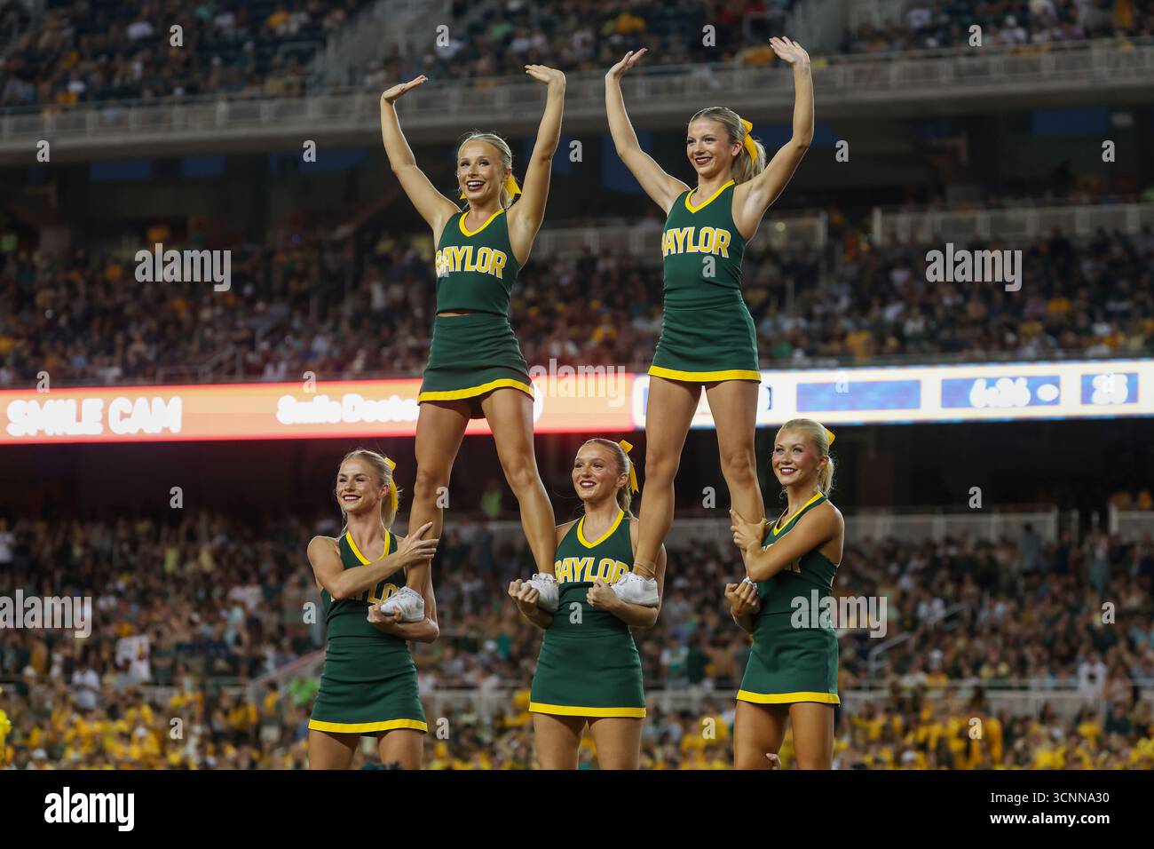 WACO, TX - SEPTEMBER 20: Baylor Bears cheerleaders perform during the ...