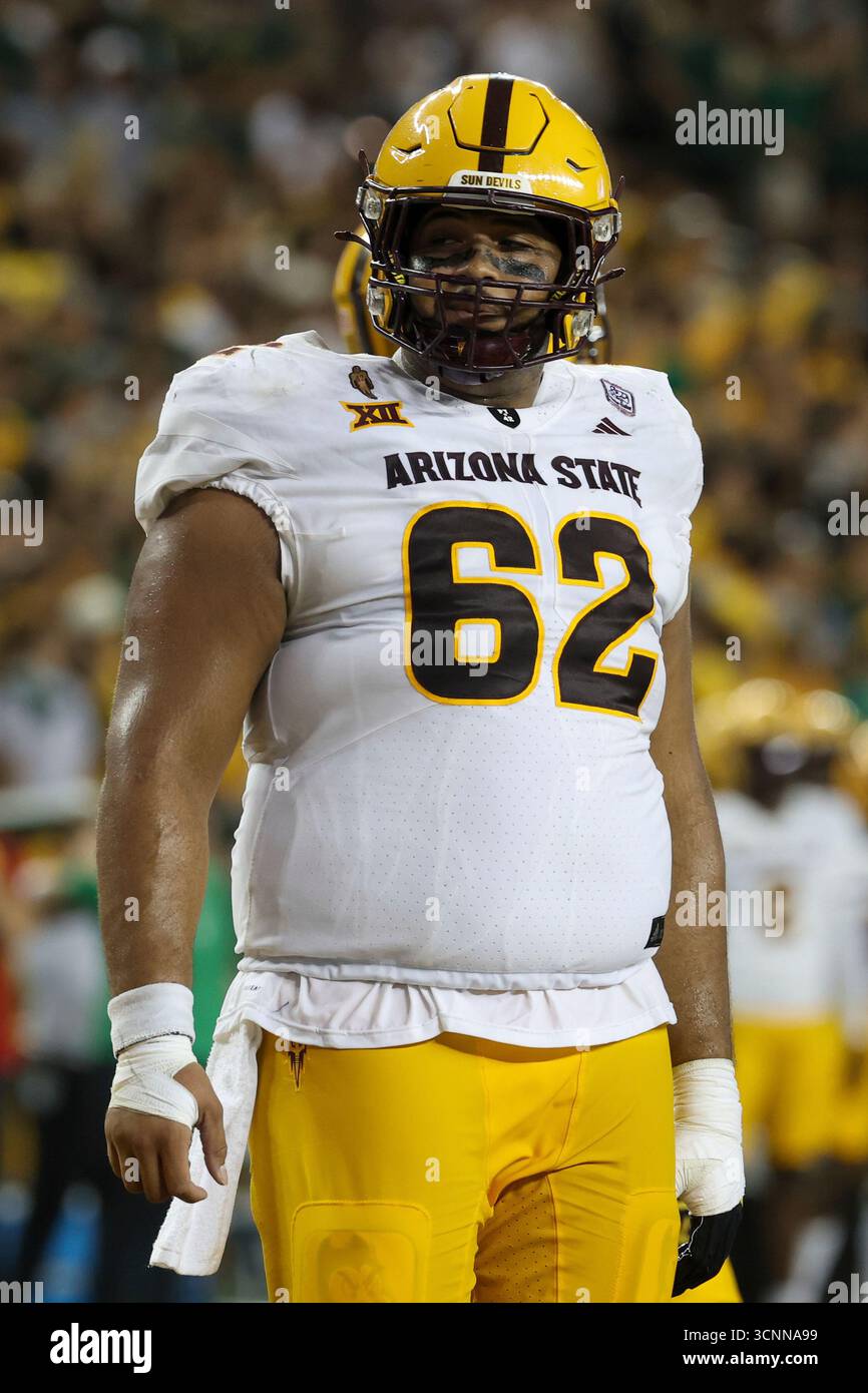 WACO, TX - SEPTEMBER 20: Offensive Lineman Ben Coleman #62 of the Arizona State Sun Devils on ...
