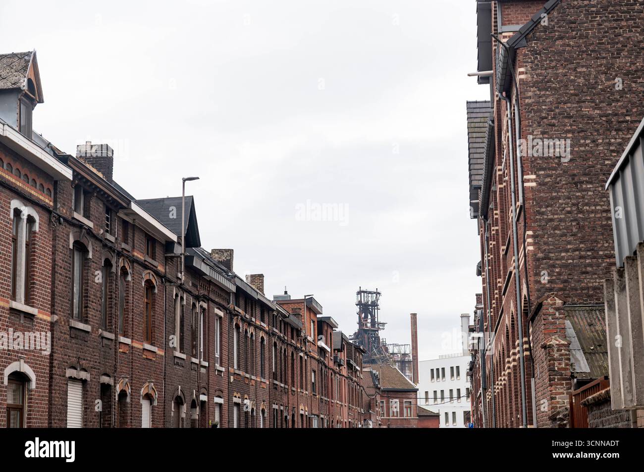 Liege Belgium September 2025 Sclessin. Rows of terraced houses with ...