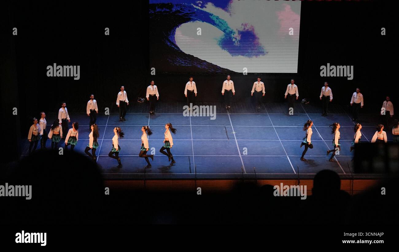 Members of Fire of Anatolia, also known as Anadolu Ateşi, bow to the ...