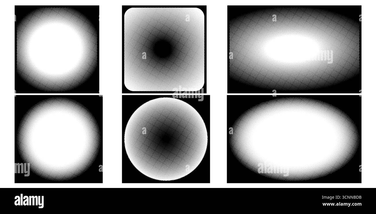 Set of halftone dotted gradients. Vector illustration Stock Vector ...