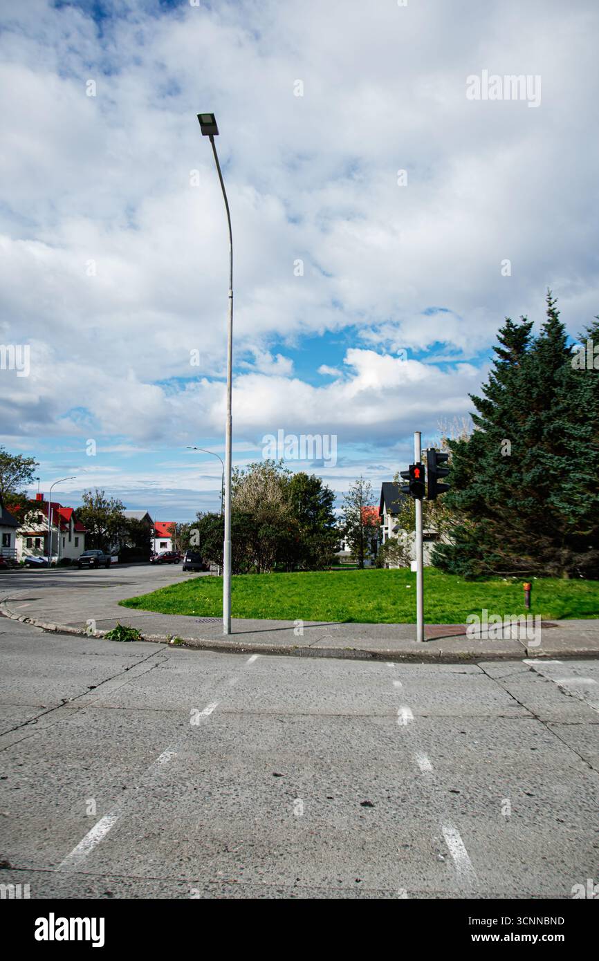 Akranes, Iceland - September 17, 2025: Akranes Iceland street corner ...