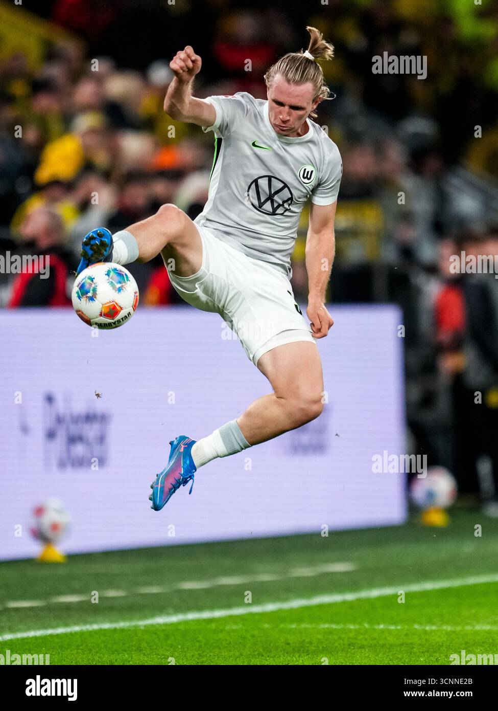 DORTMUND, GERMANY - SEPTEMBER 21: Patrick Wimmer of VfL Wolfsburg ...
