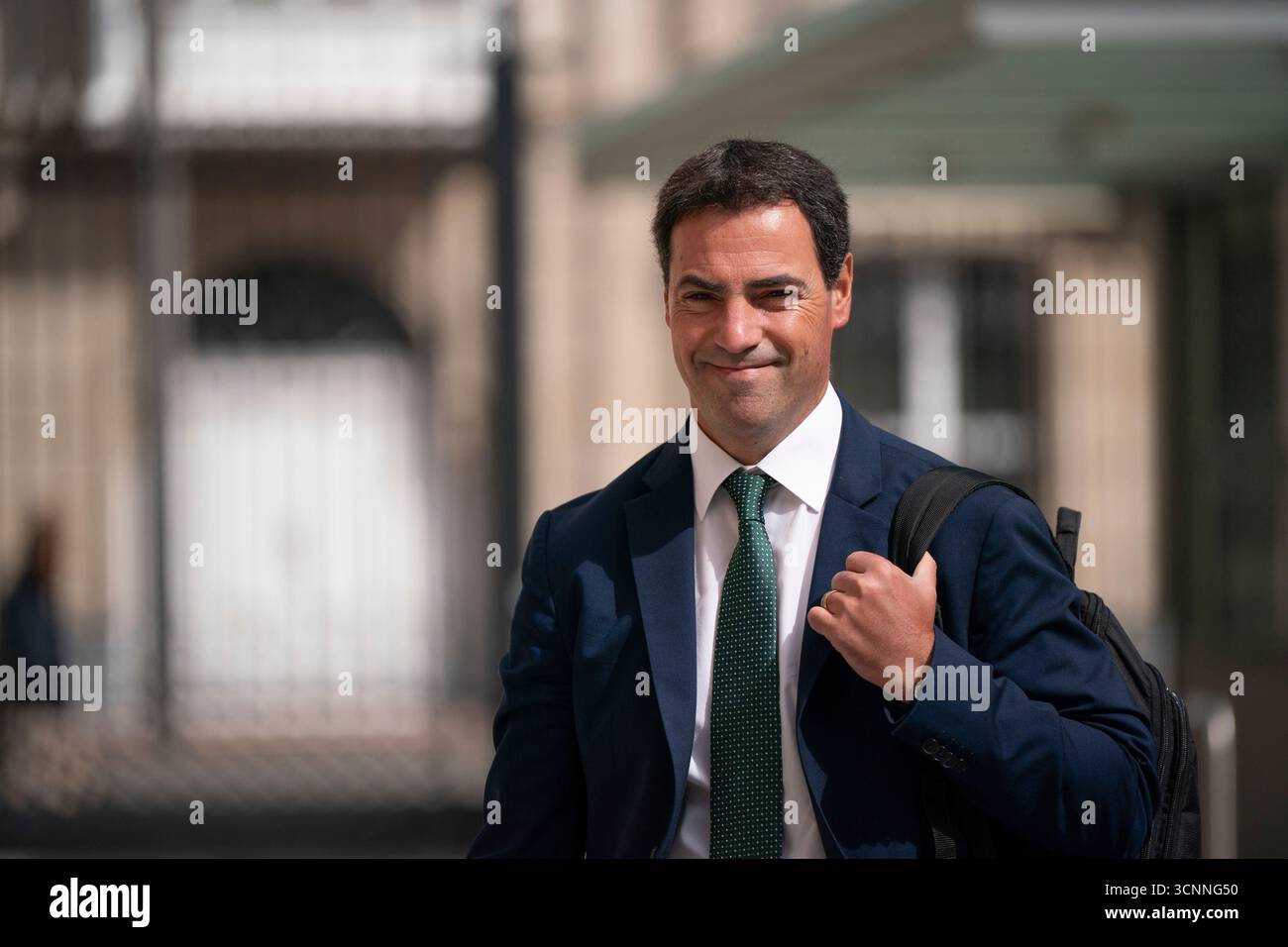 The lehendakari, Imanol Pradales, arrives at a meeting, at the Basque ...