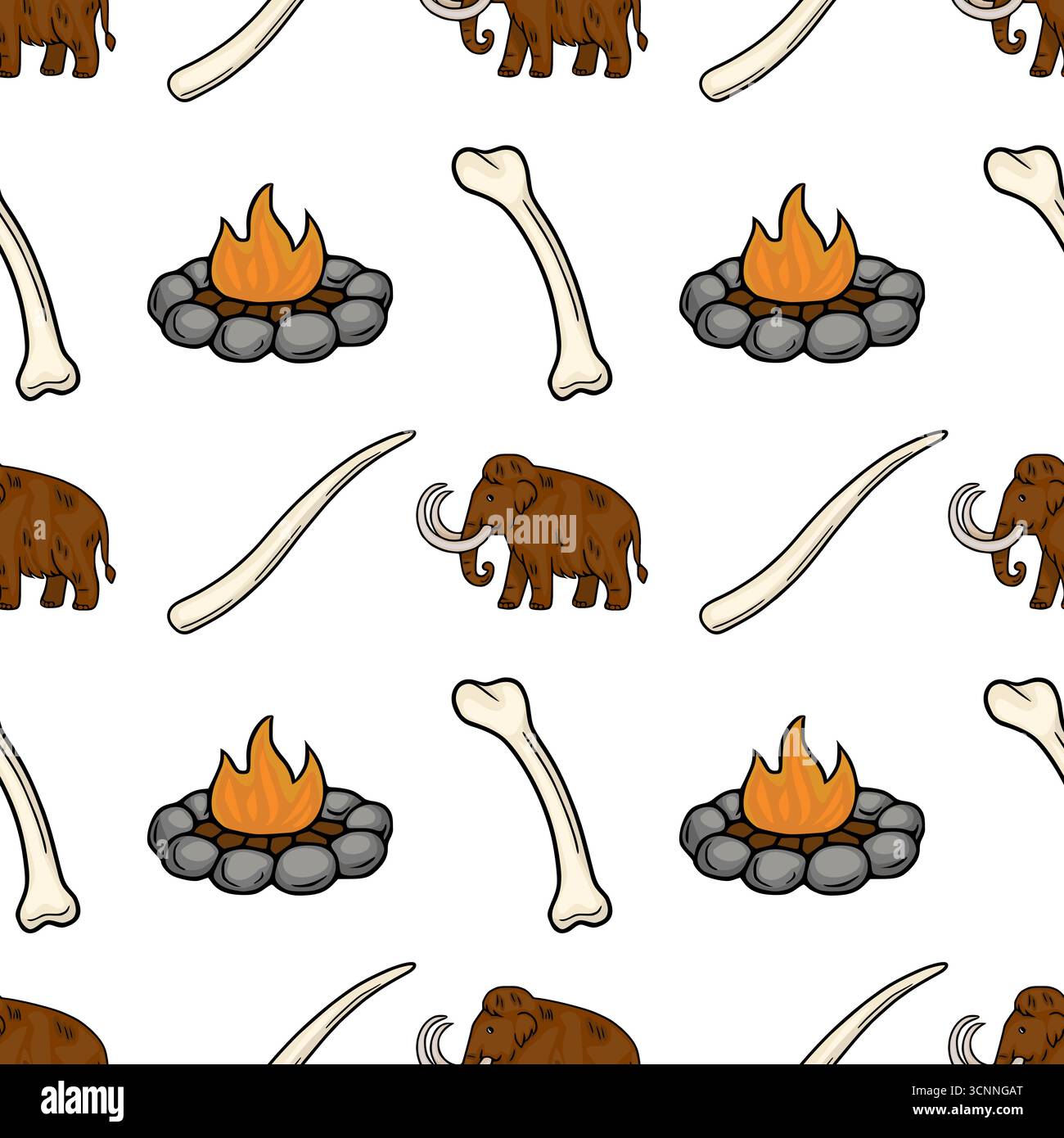 Woolly mammoths pleistocene Stock Vector Images - Alamy