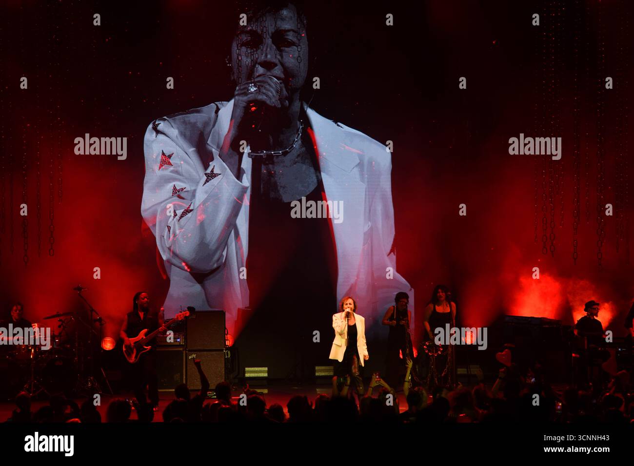 Italian singer and songwriter Gianna Nannini performs live at the Arena ...