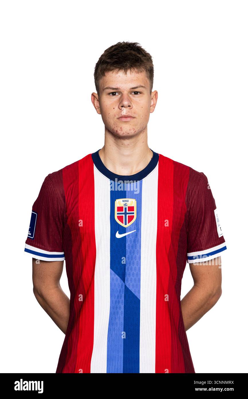 250922 Igor Gosik of the Norwegian under-20 national football team ...