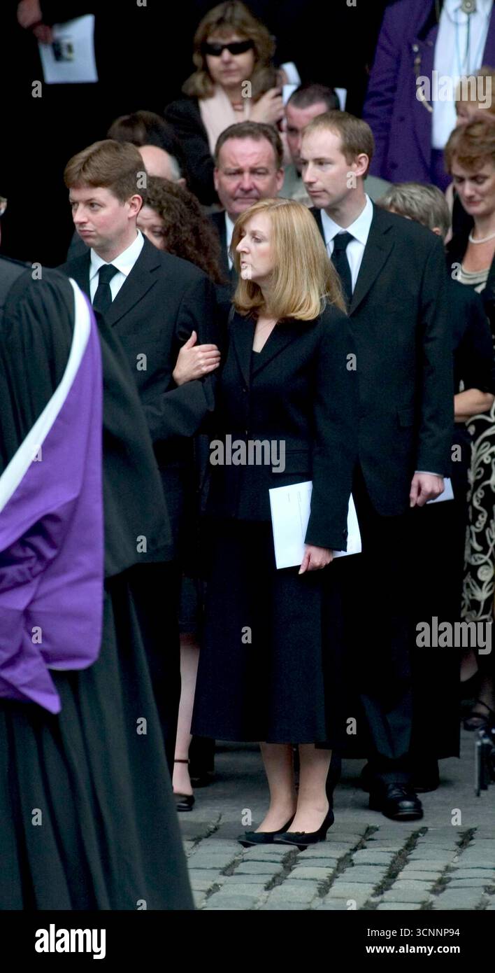 Gaynor Cook and Christopher Cook at the Funeral of Robin Cook at St ...
