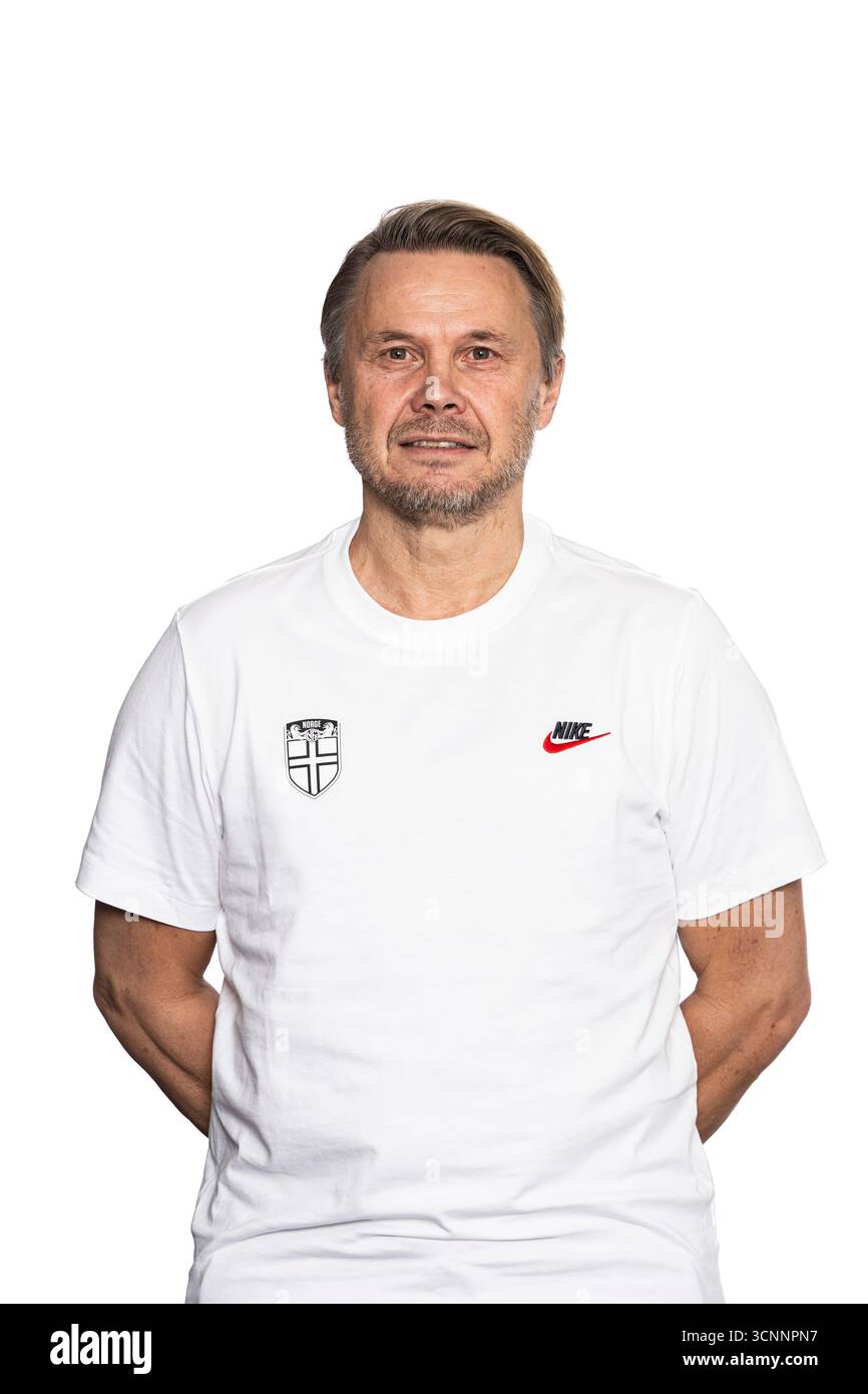 250922 Bjørn Johansen, head coach, of the Norwegian under-20 national ...