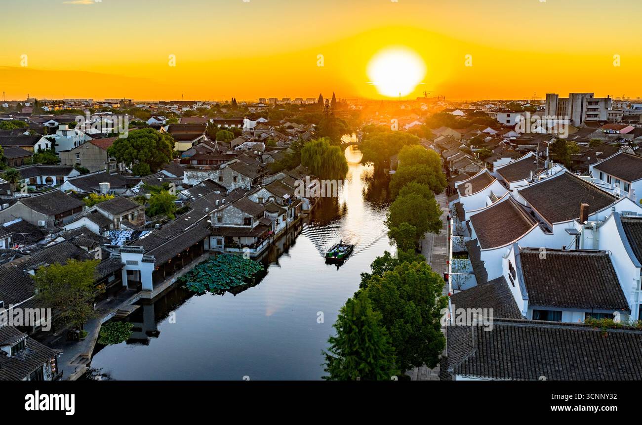 JIAXING, CHINA - SEPTEMBER 22, 2025 - Xitang Ancient Town, a millennium ...