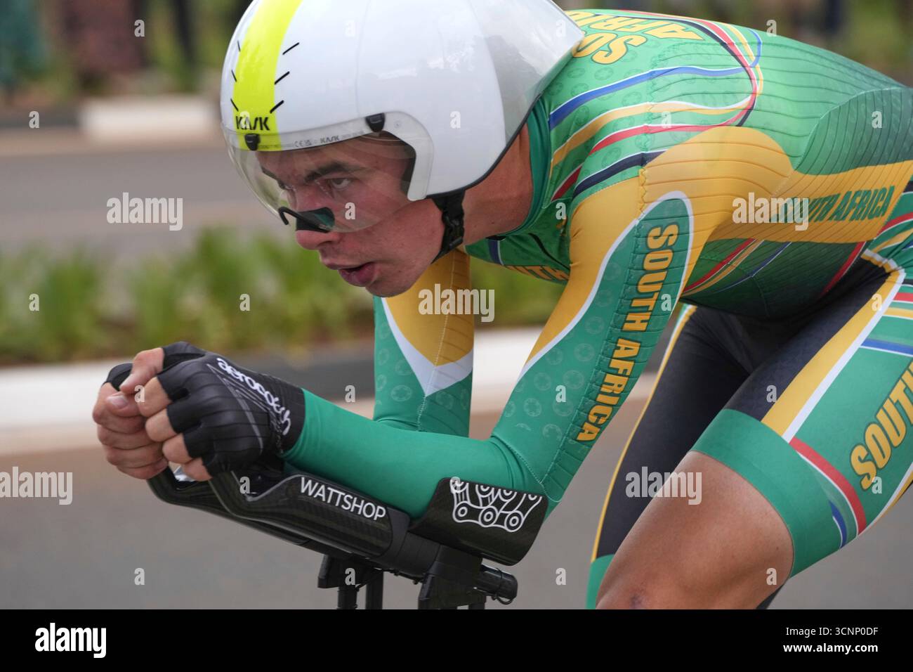 South Africa's Joshua Dike competes, during the men's Under 23 ...