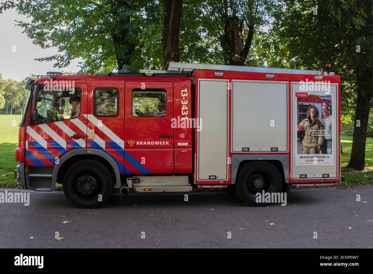 Fire Department Truck In The Oosterpark Park At Amsterdam The ...