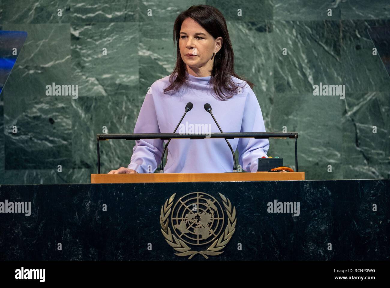 Annalena Baerbock, president of the 80th session of the United Nations General Assembly (UNGA ...